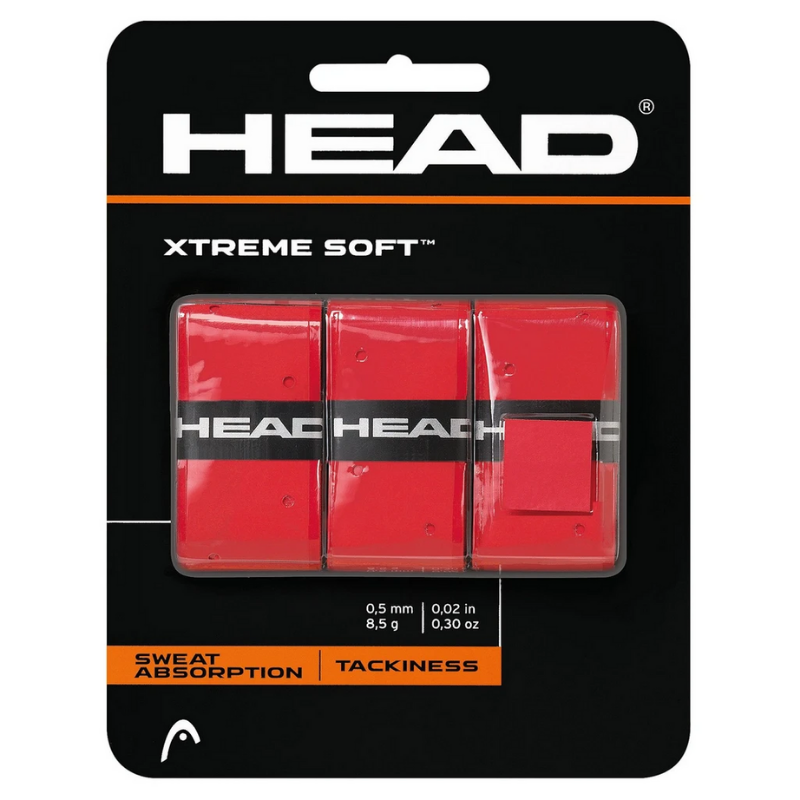 Head Xtreme Soft Overgrip 3 Pack - Red – TennisGear