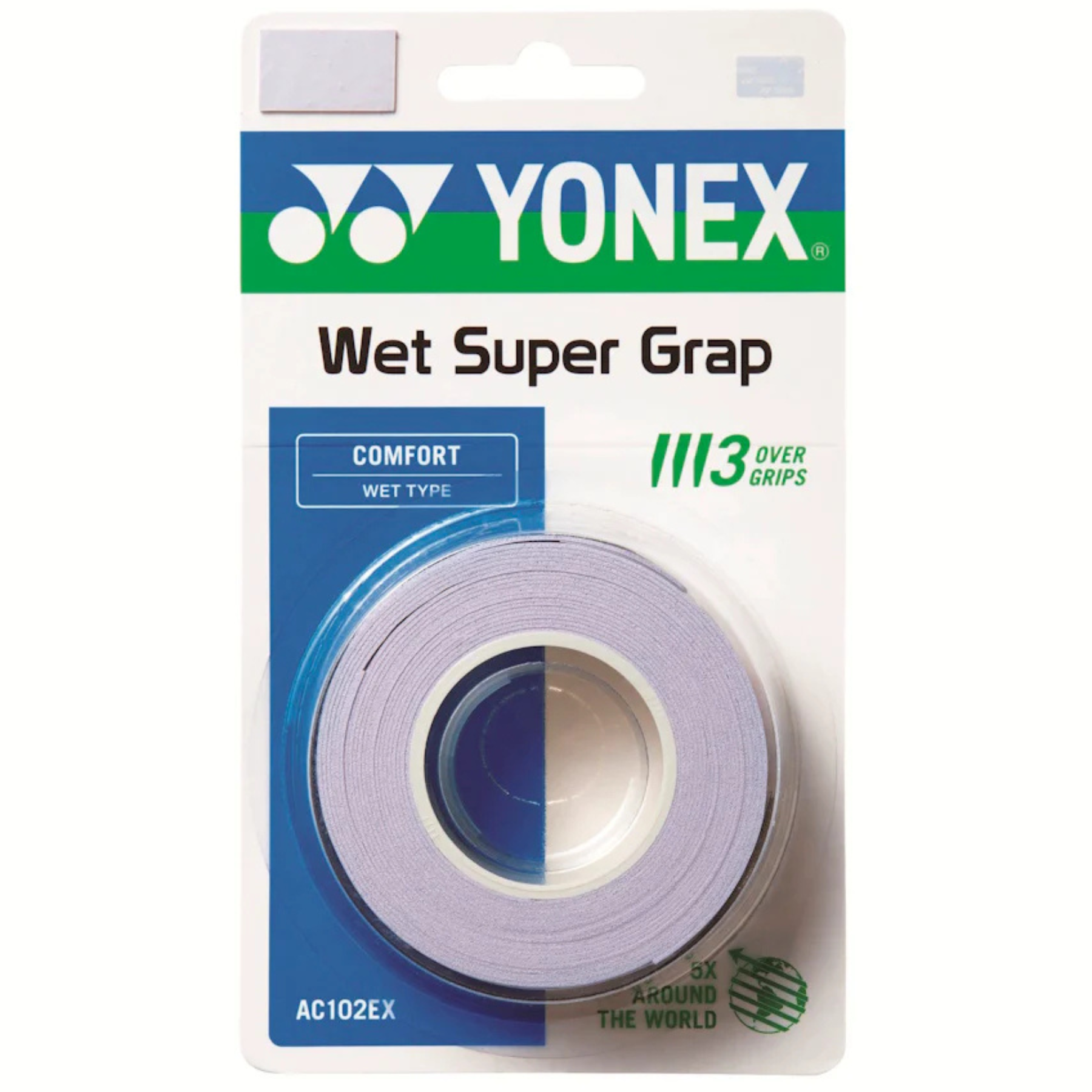 Yonex Wet Super Grap Overgrip 3 Pack - Pale Lilac – TennisGear