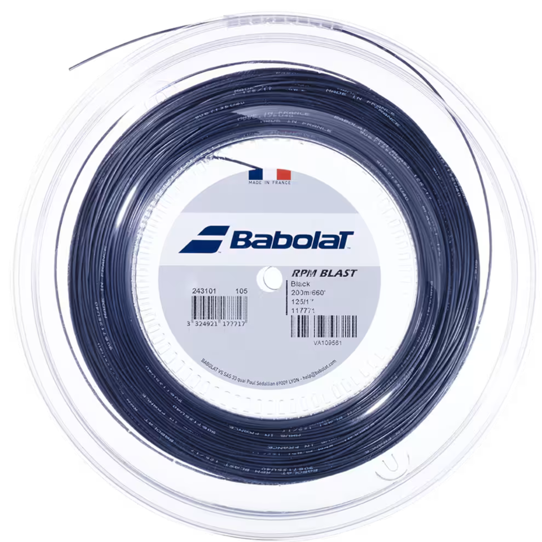 Babolat RPM Blast 1.25 200m String Reel - Black – TennisGear