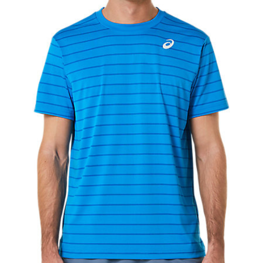 Asics Court Stripe SS Men Top - Directoire Blue – TennisGear