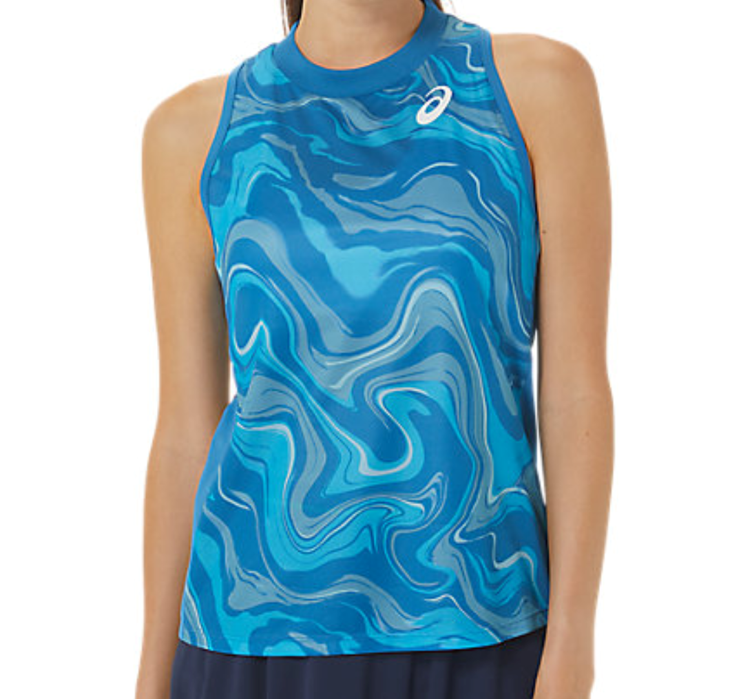 Asics Women Match Graphic Tank - Reborn Blue – TennisGear