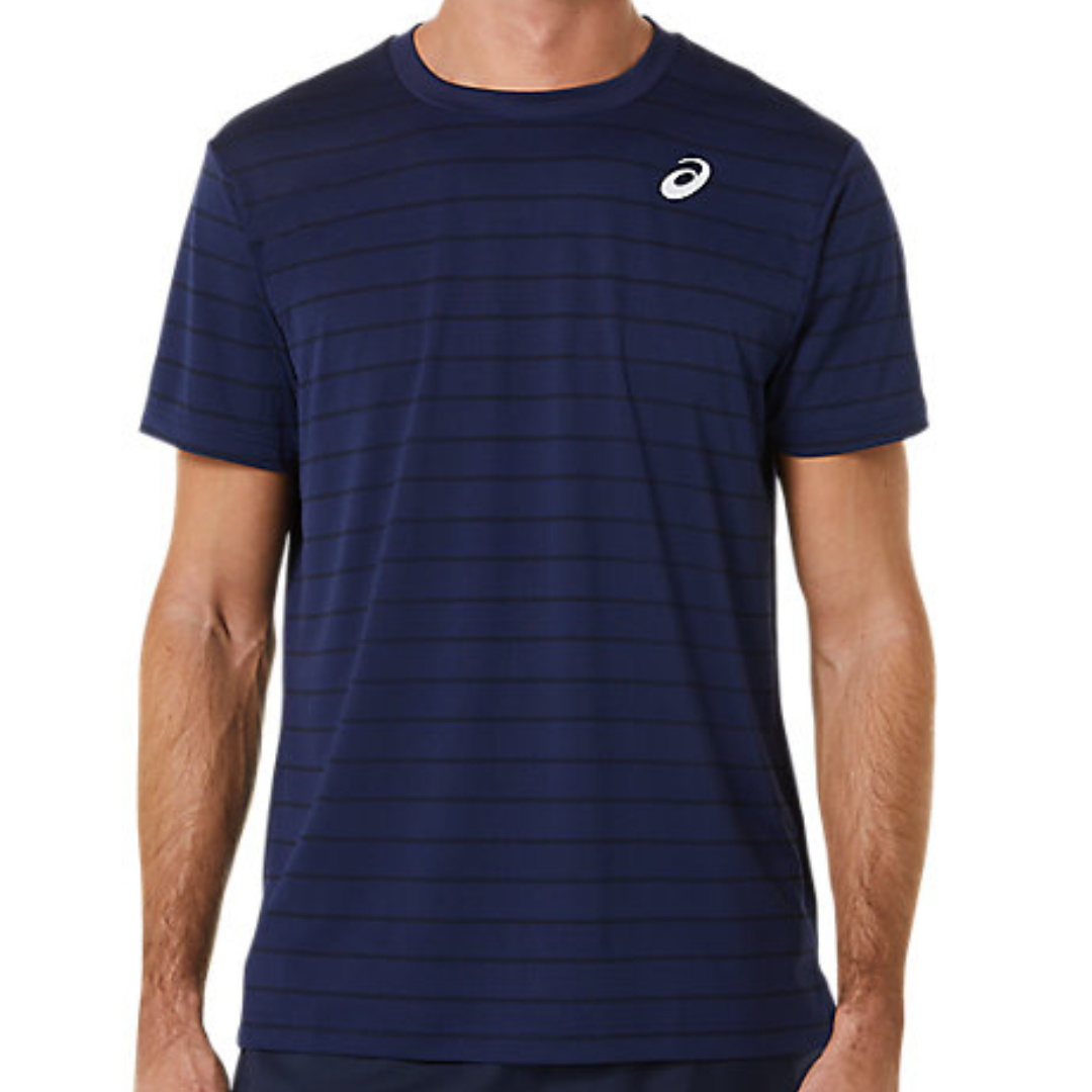Asics Court Stripe SS Men Top - Midnight – TennisGear