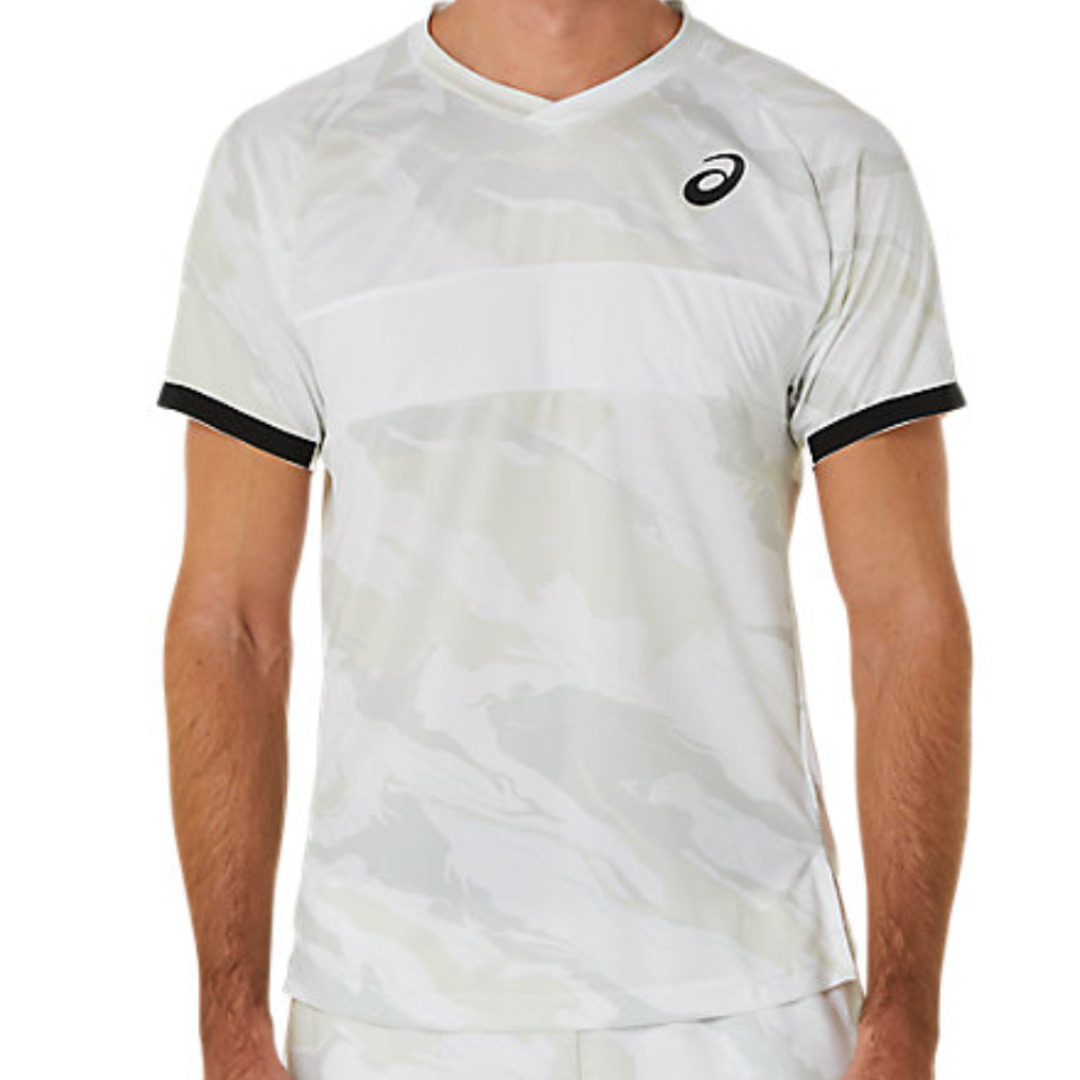 Asics Match Graphic Short Sleeved Men Top - Brilliant White – TennisGear