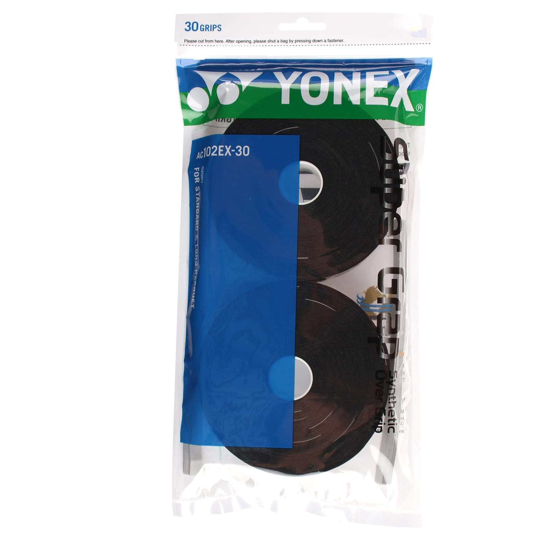 Yonex Wet Super Grap Grip 30 Pack Coil - Black – TennisGear