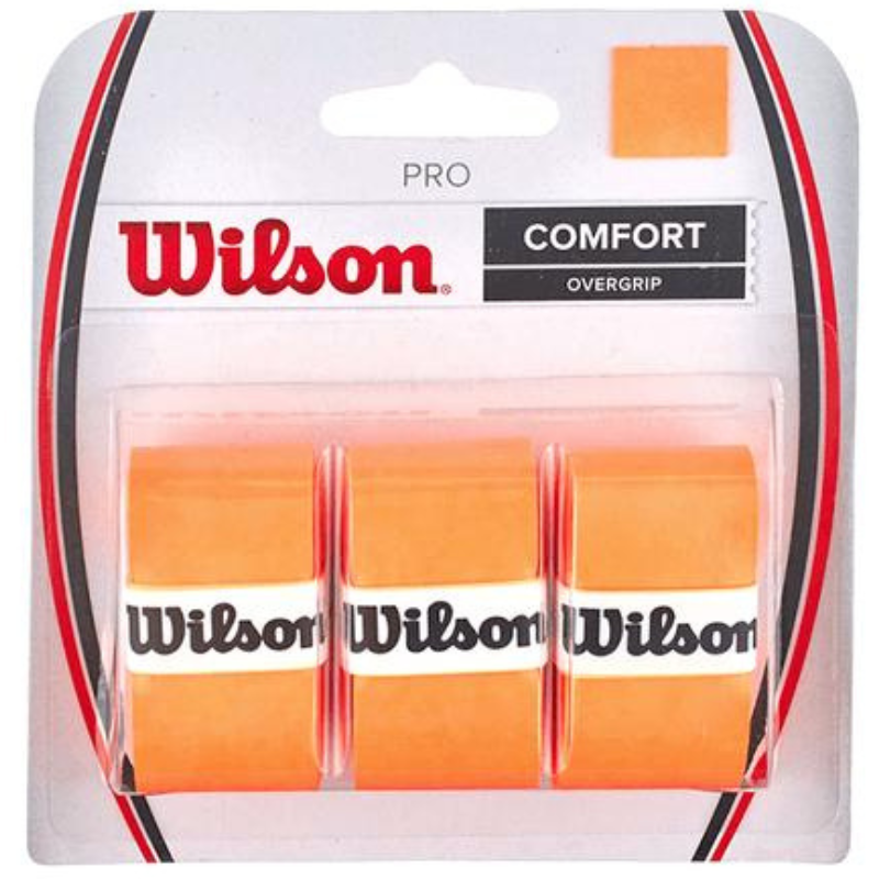 Wilson Pro Overgrip 3 Pack - Burn Orange – TennisGear